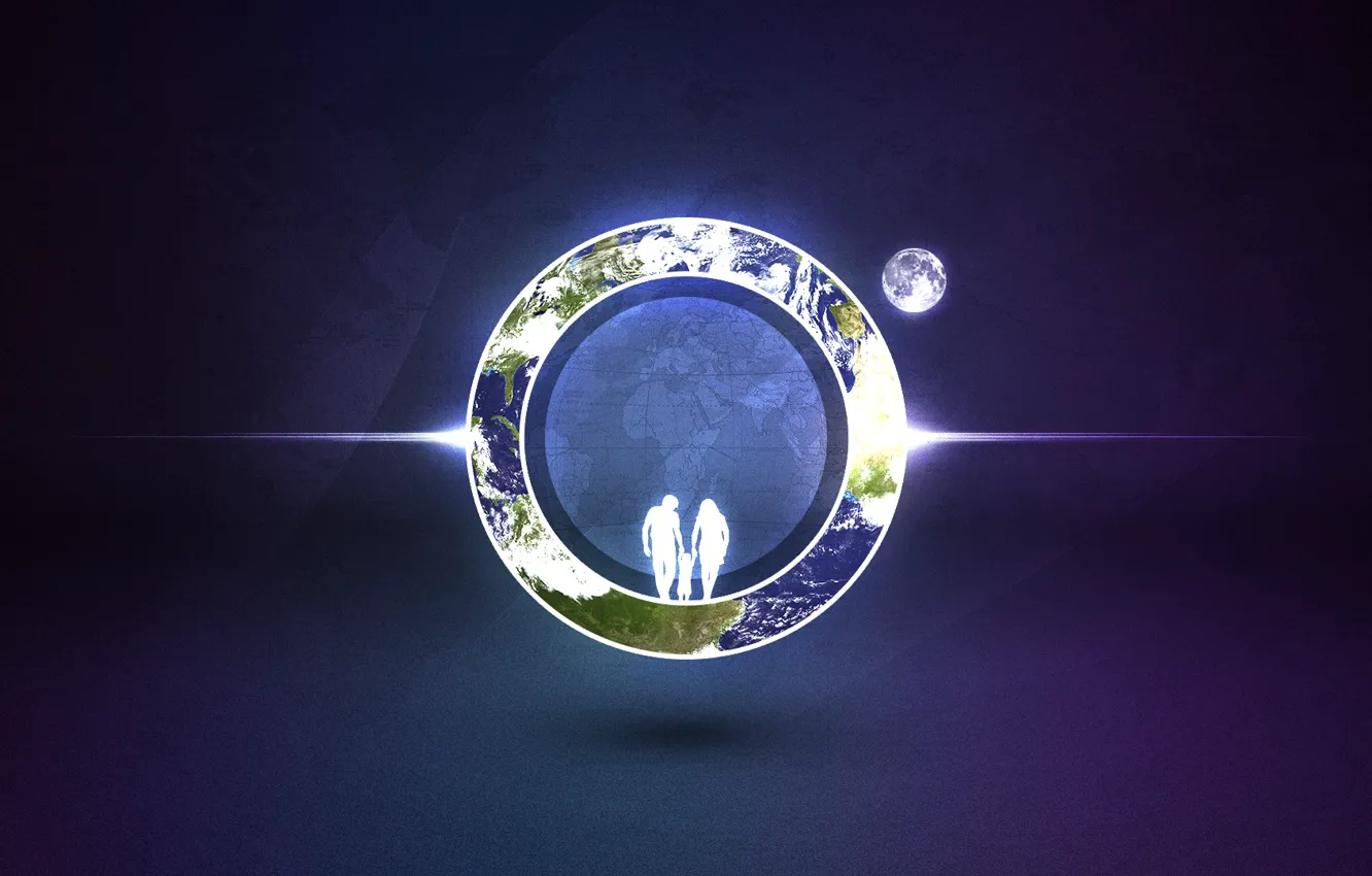 Wallpaper earth, the world, world, round, earth, family, circle, family ...