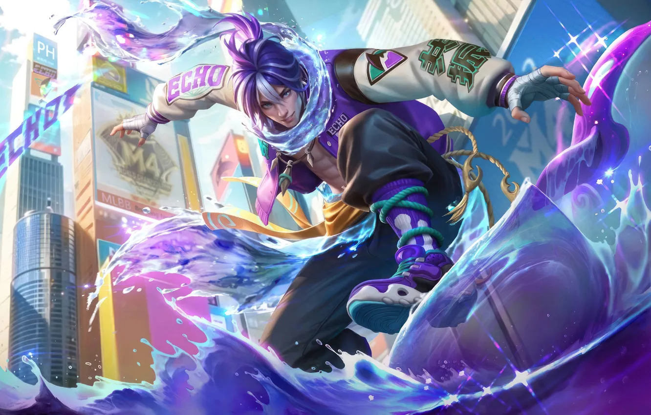 Wallpaper art, skin, moba, ECHO, Chou, Mobile Legends, Mobile Legends ...