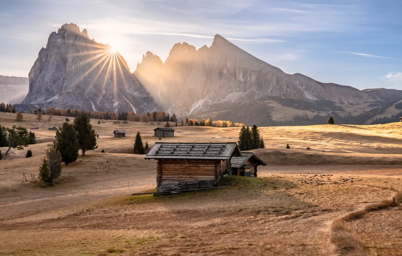 Wallpaper mountains, Alps, house for mobile and desktop, section ...