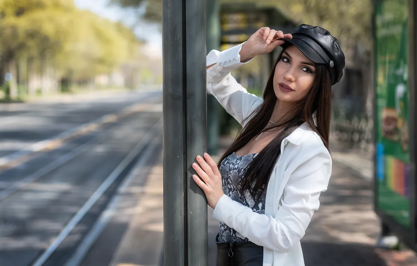 Wallpaper look, sexy, model, hair, cap, beauty, Daniela for mobile and ...