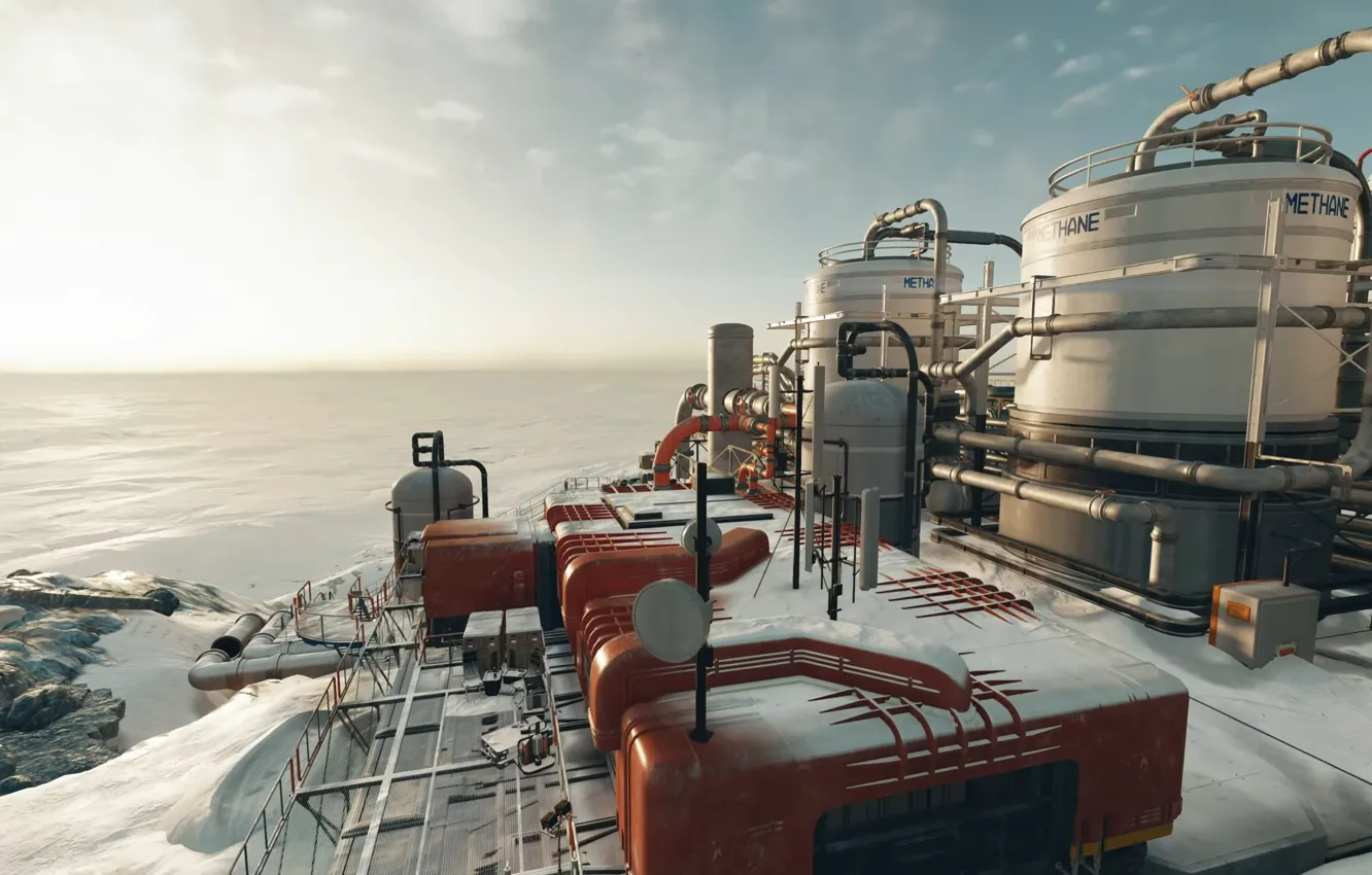 Wallpaper the sky, snow, desert, planet, ice, base, starfield images ...