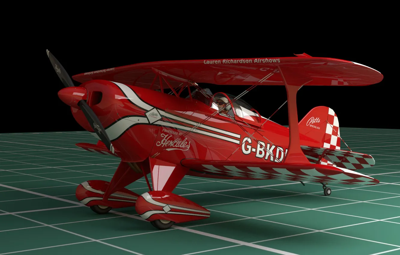 Wallpaper biplane, 3D model, Pitts Special images for desktop, section ...