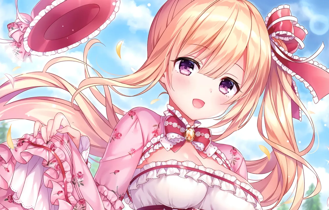Wallpaper Girl Sexy Cleavage Long Hair Hat Boobs Anime Beautiful For Mobile And Desktop