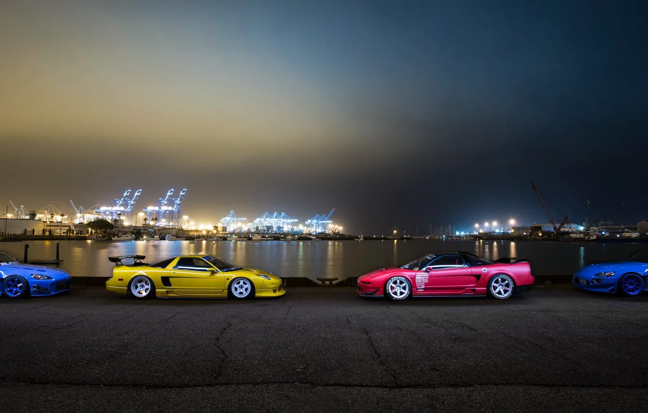 Wallpaper car, night, tuning, honda nsx, s2000 images for desktop, section honda - download