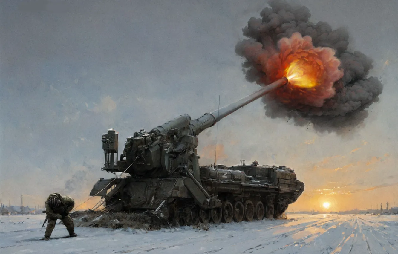 Wallpaper winter, snow, war, shot, art, soldiers, Russia, Ukraine for ...