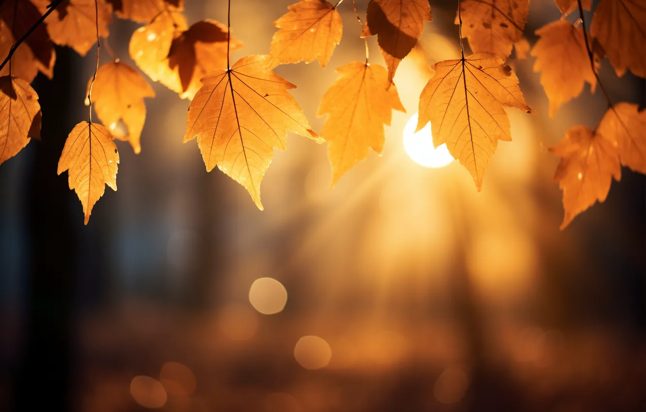 Wallpaper Autumn Leaves Park Background Forest Park Background
