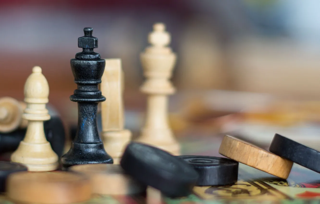 Wallpaper macro, chess, figure, checkers for mobile and desktop ...