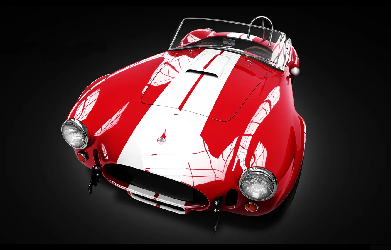Wallpaper reflection, Shelby, red, Cobra, Roadster, red, Shelby, front ...