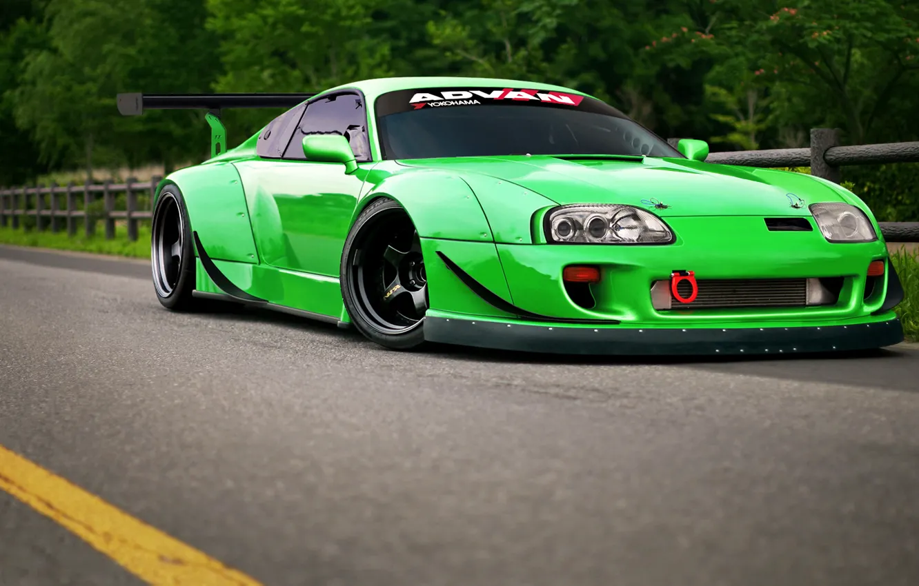 Wallpaper Toyota, Car, Green, Supra, Tuning, Toyota, Supra, Advan for ...