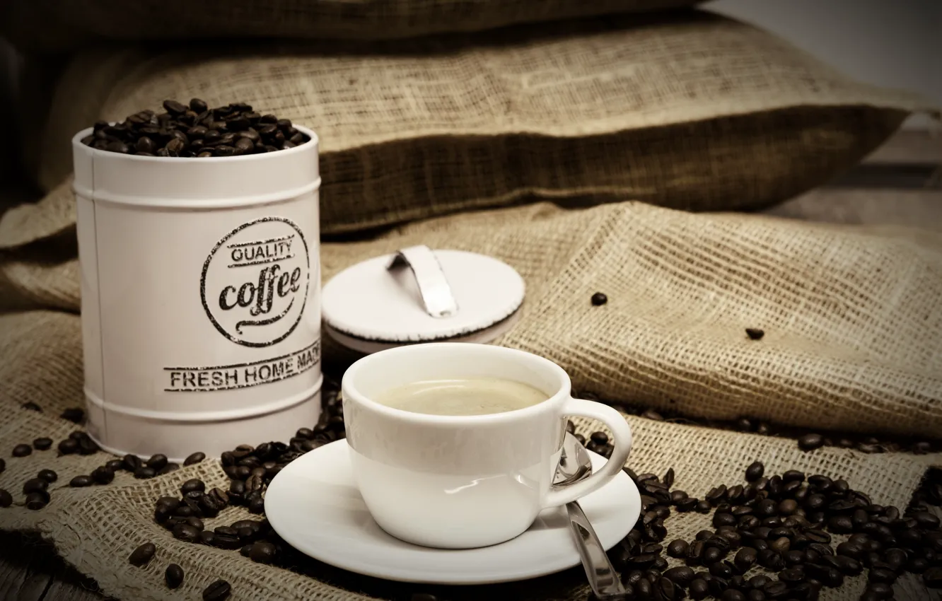 Wallpaper coffee, Cup, Bank, wood, coffee bean for mobile and desktop ...