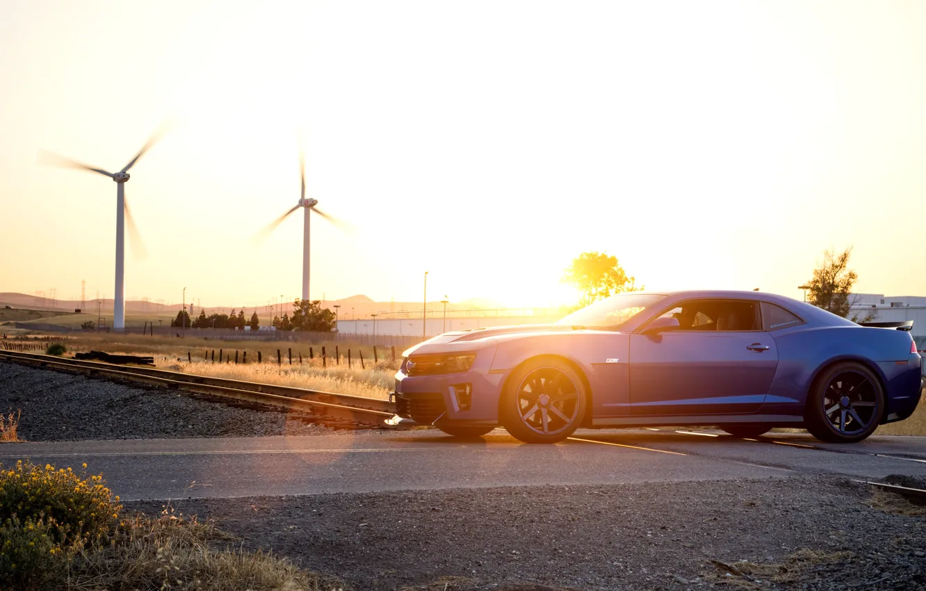 Wallpaper camaro, chevrolet, sunset, blue, zl1 images for desktop ...
