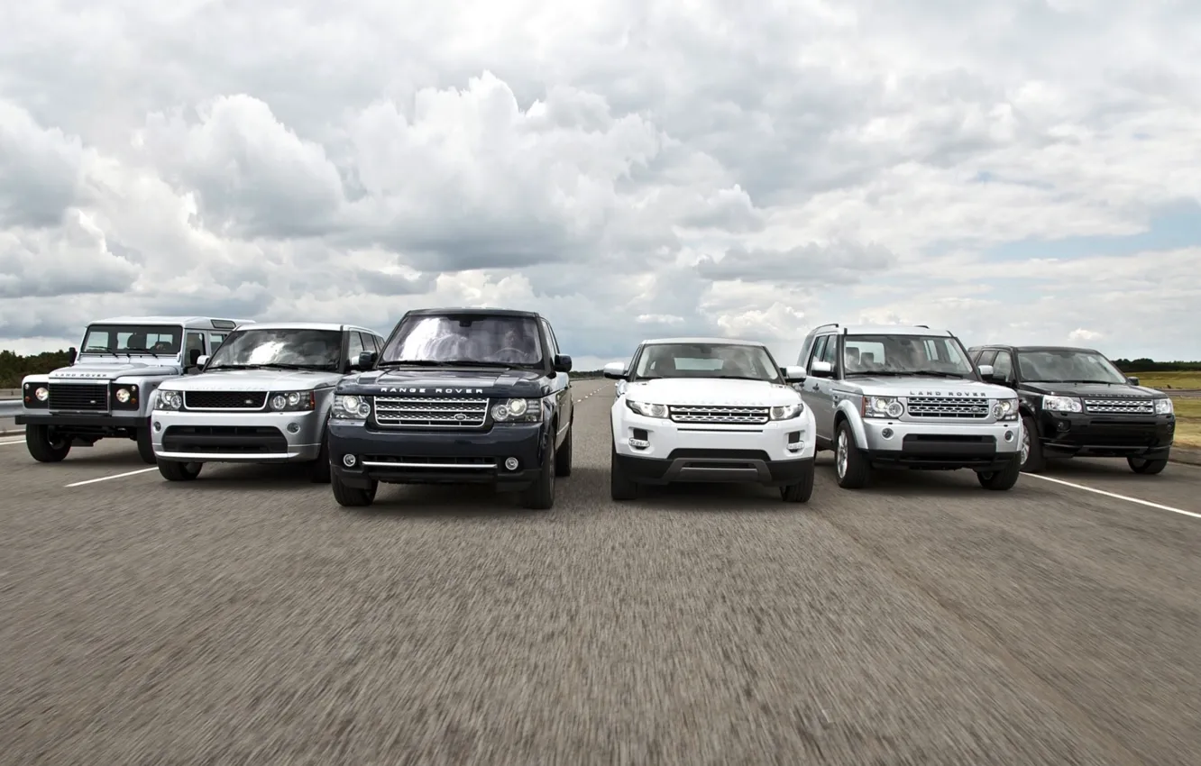 Wallpaper the sky, asphalt, Range Rover, the airfield, land rover ...