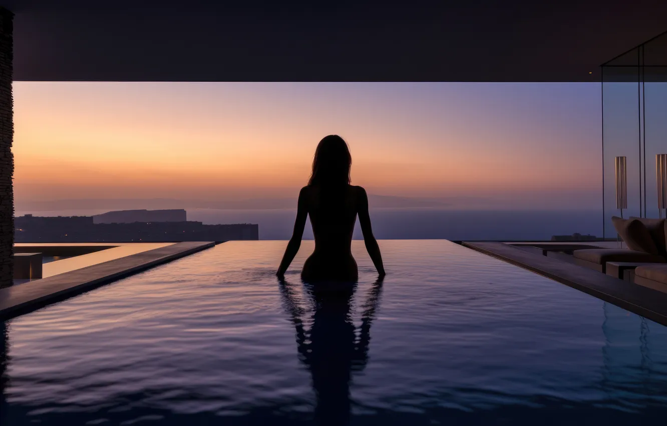 Wallpaper pool, water, money, body, female figure, luxuries for mobile ...