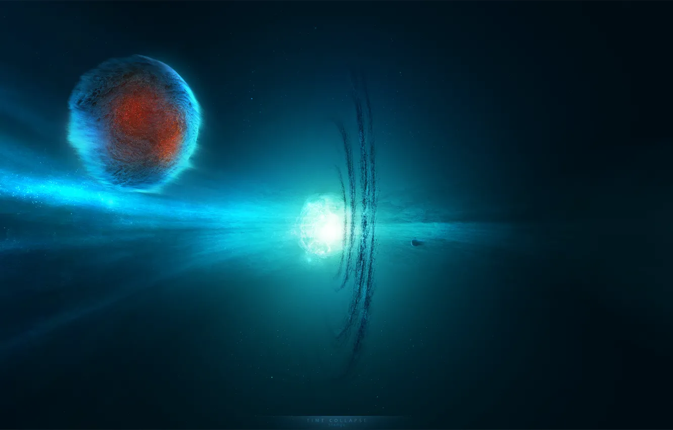 Wallpaper light, time, space, planet, distortion, time collapse images ...