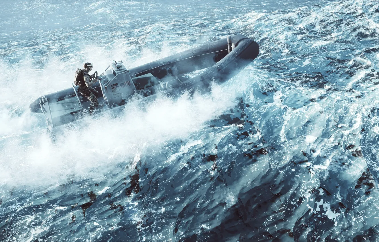 Wallpaper game, soldier, sea, Battlefield, man, Battlefield 4 ...