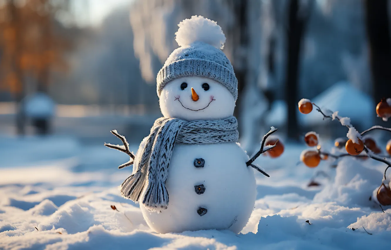 Wallpaper winter, snow, new year, Christmas, snowman, Christmas, snow ...