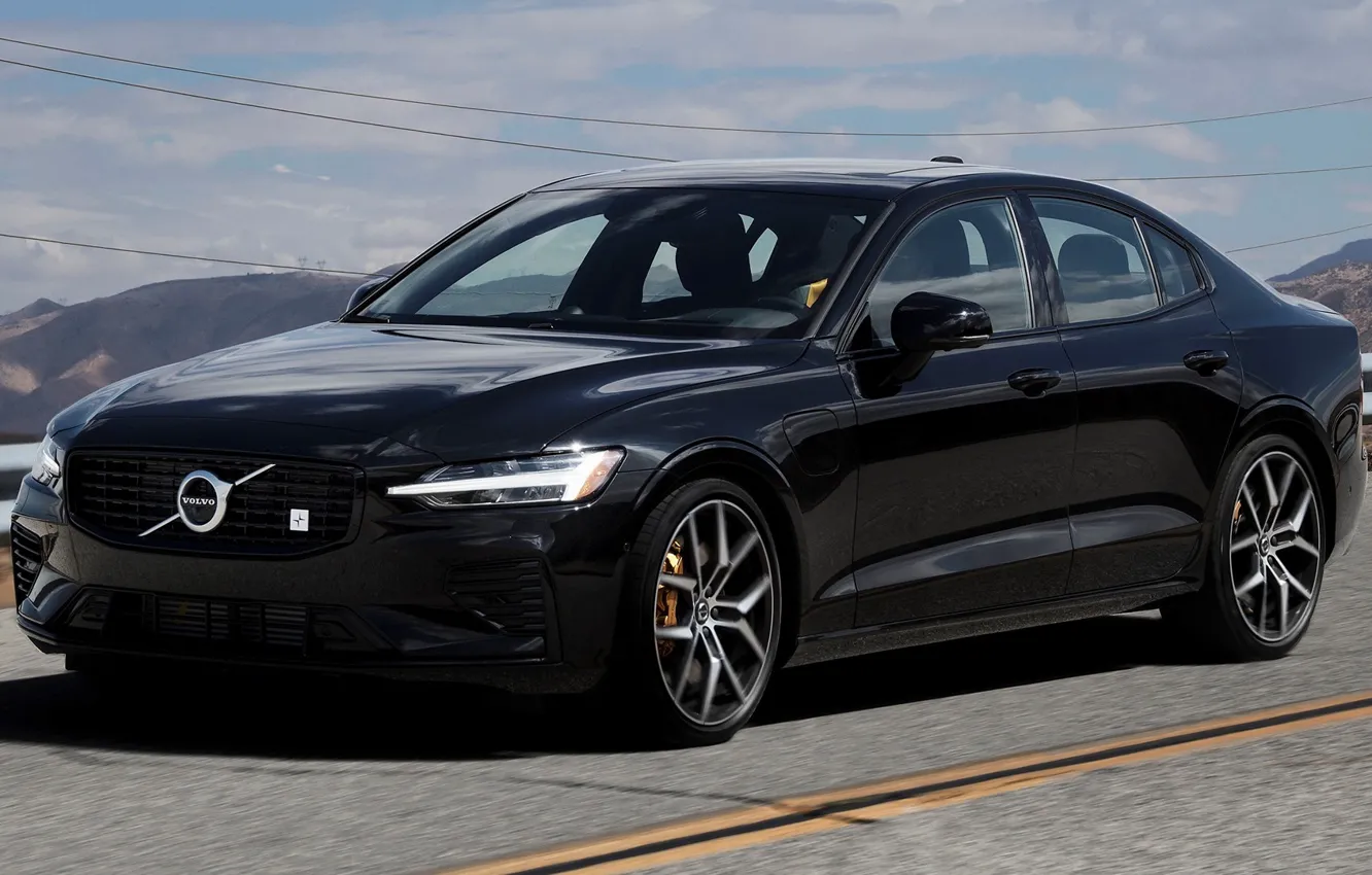 Wallpaper car, machine, Volvo, black, sedan, drives, black, side for ...