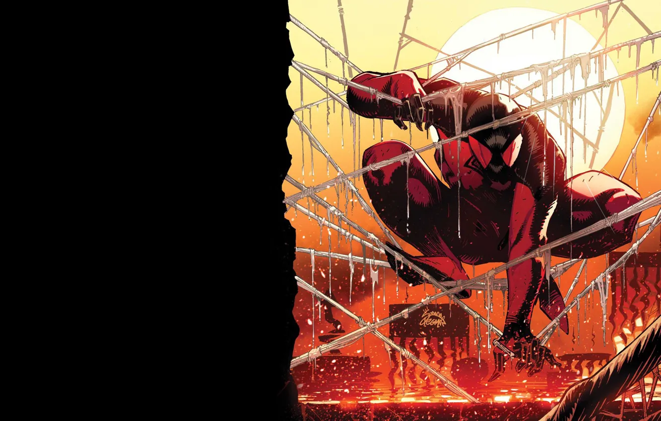 Wallpaper sunset, comic, spider man, Marvel Comics, Clone, Scarlet ...