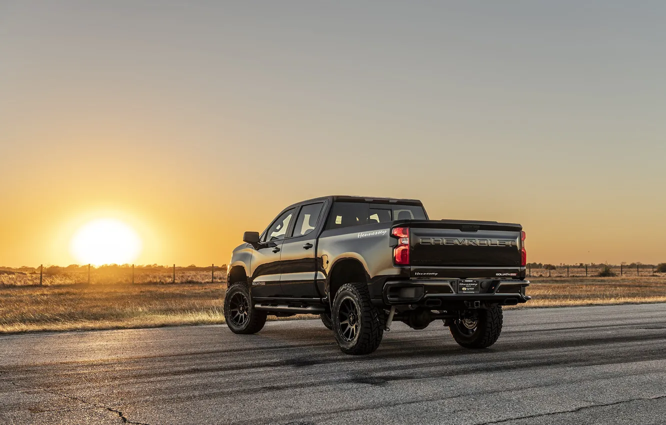 Wallpaper Chevrolet, rear view, Hennessey, Silverado, Goliath, Goliath ...