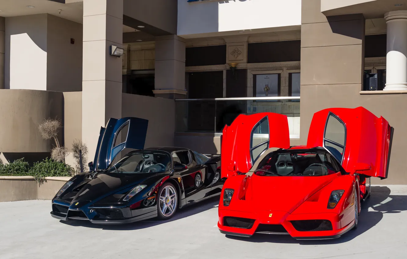Wallpaper Red, Enzo, Black for mobile and desktop, section ferrari ...