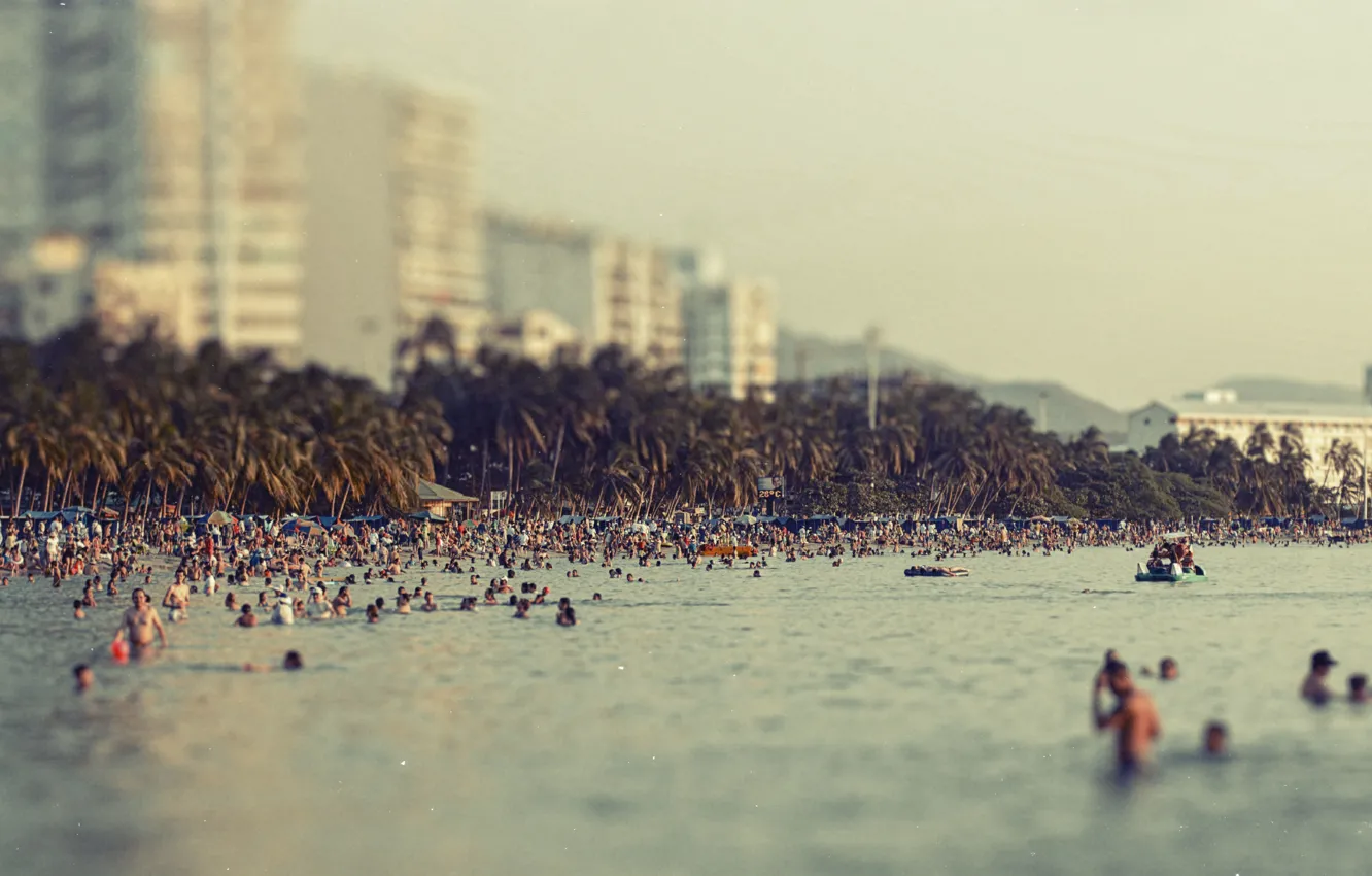 Wallpaper beach, people, crowd for mobile and desktop, section разное ...