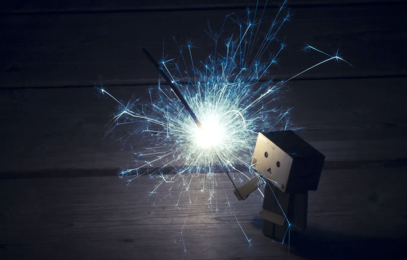 Wallpaper danbo, box, sparklers for mobile and desktop, section ...