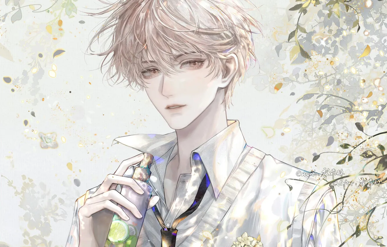 Wallpaper spring, guy, blonde for mobile and desktop, section арт ...