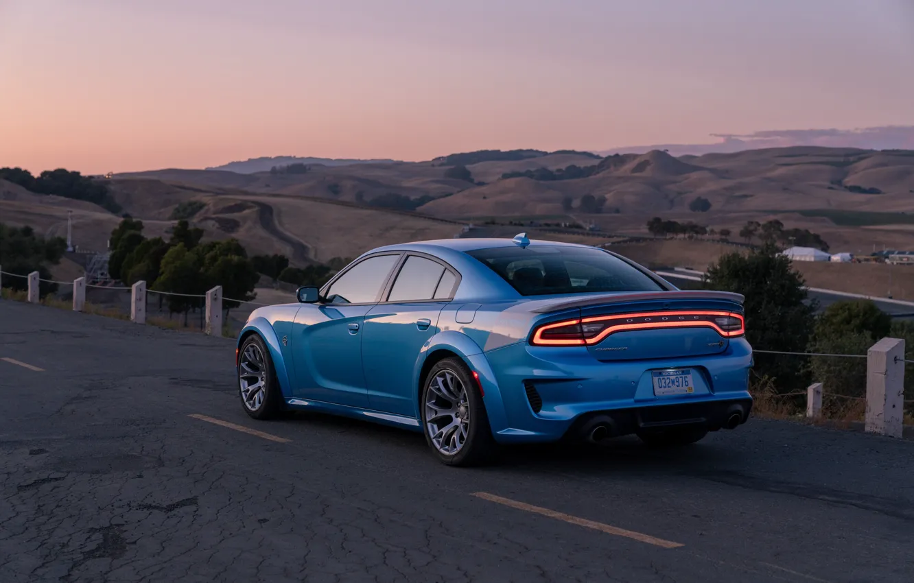 Wallpaper sunset, the evening, Dodge, Charger, Hellcat, SRT, Widebody ...