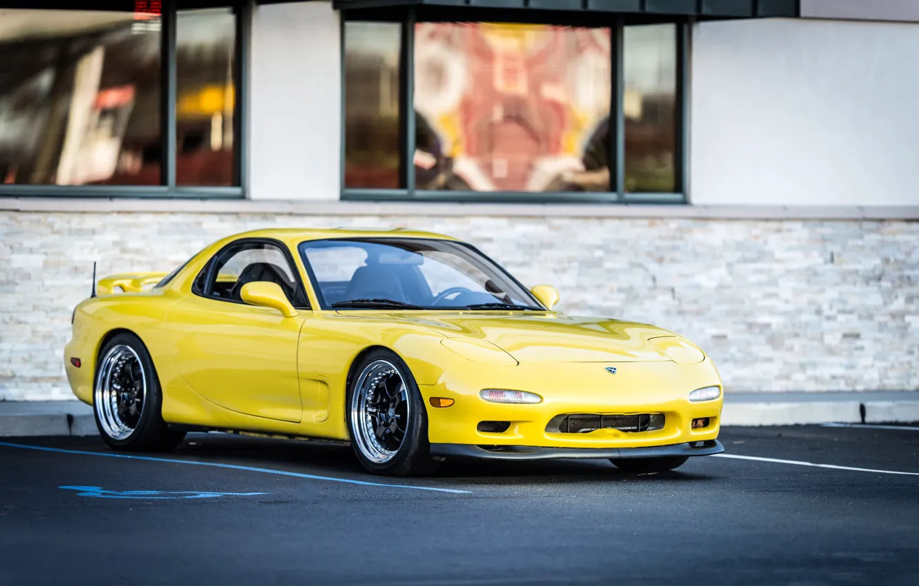 Wallpaper Mazda, Yellow, RX-7, 1993 for mobile and desktop, section ...