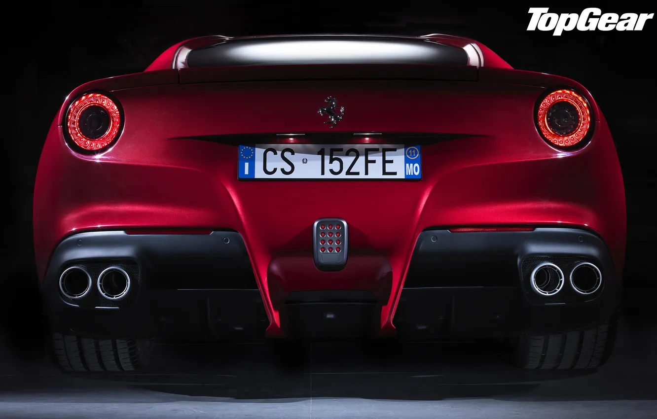 Wallpaper red, Top Gear, Ferrari, supercar, twilight, Ferrari, rear ...