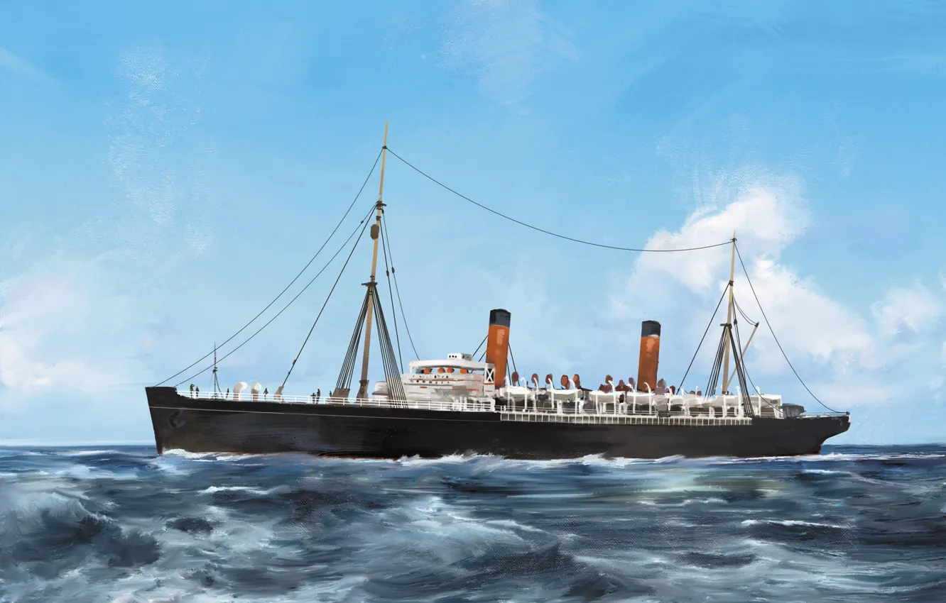 Wallpaper wave, pipe, ship, Transatlantic Ships, campania images for ...