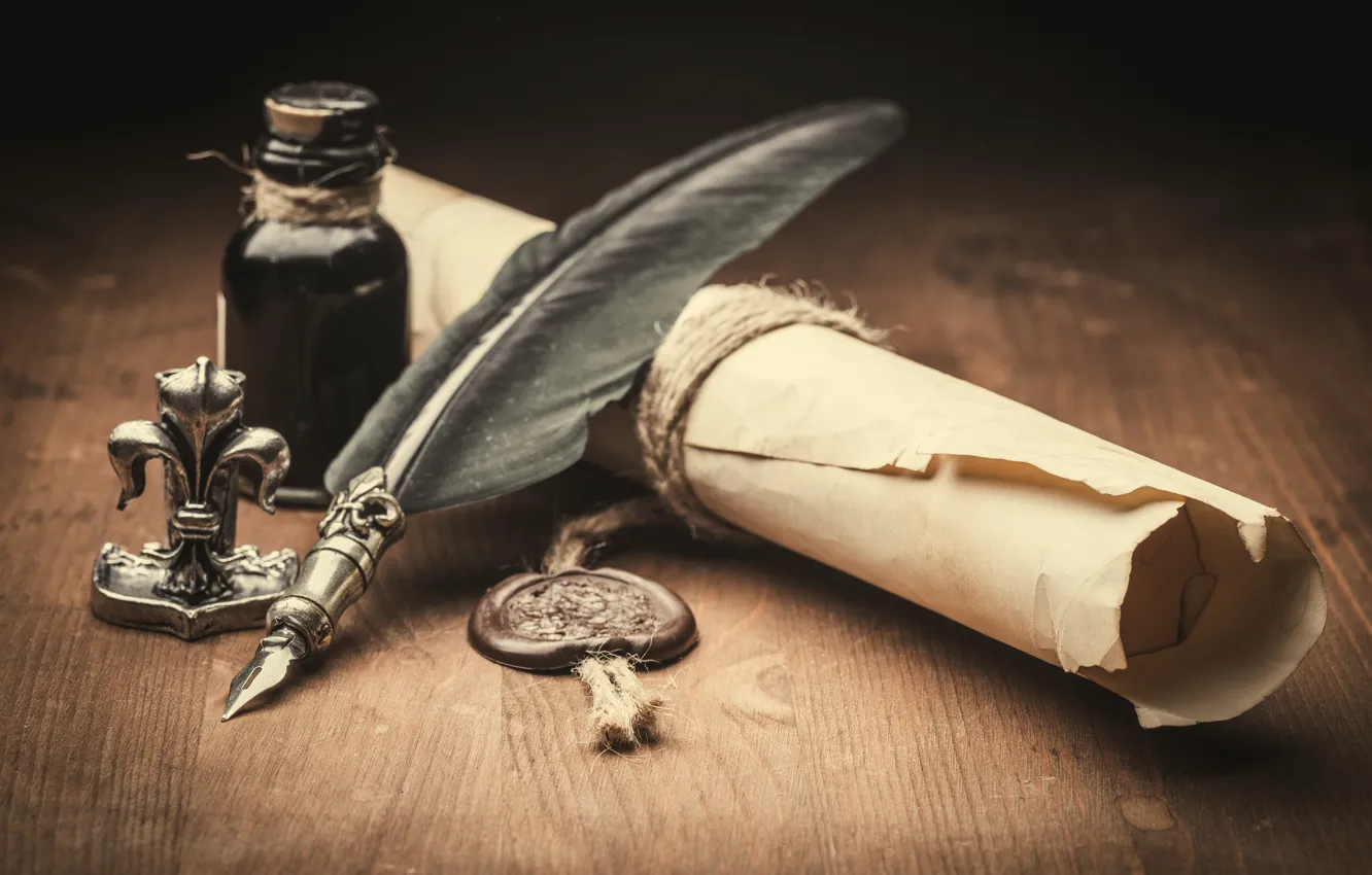 Wallpaper letter, parchment, wax seal images for desktop, section стиль ...