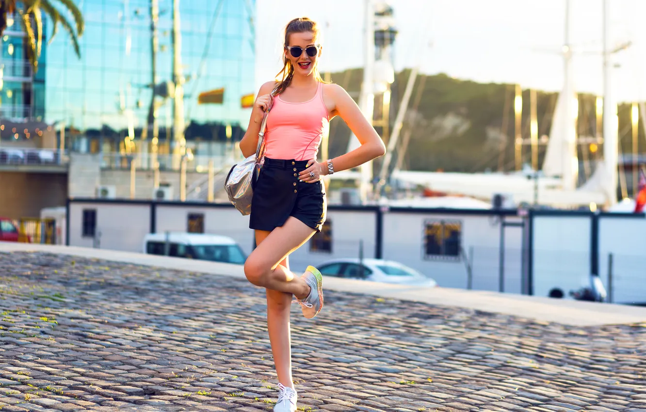 Wallpaper girl, dress, legs, beautiful, model, sweet, look, skirt for ...