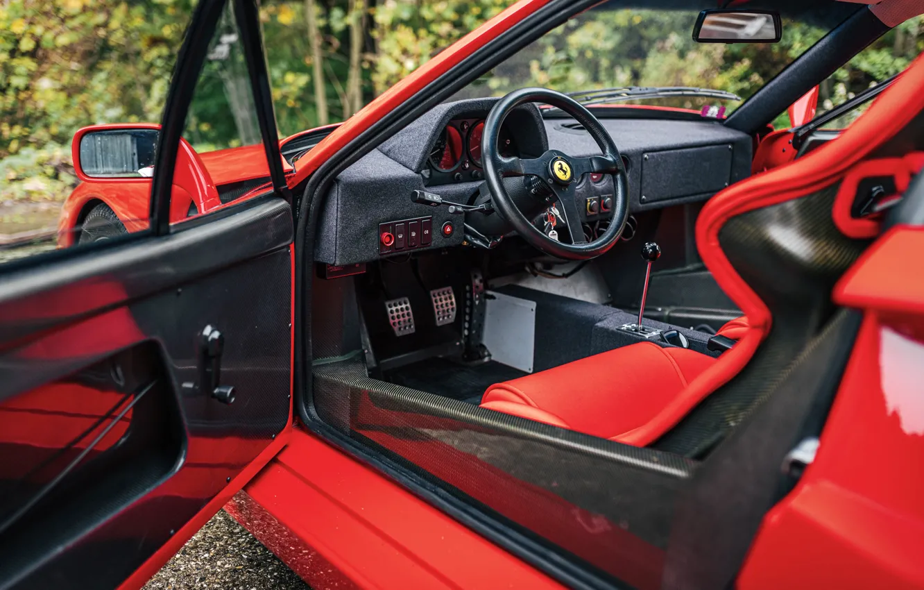 Wallpaper Ferrari, F40, Ferrari F40, car interior for mobile and ...