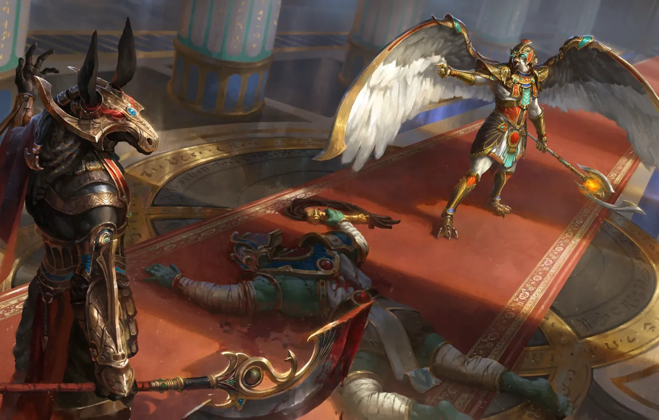 Wallpaper Egypt, Horus, Smite, Osiris, Seth, gods for mobile and desktop, section игры ...