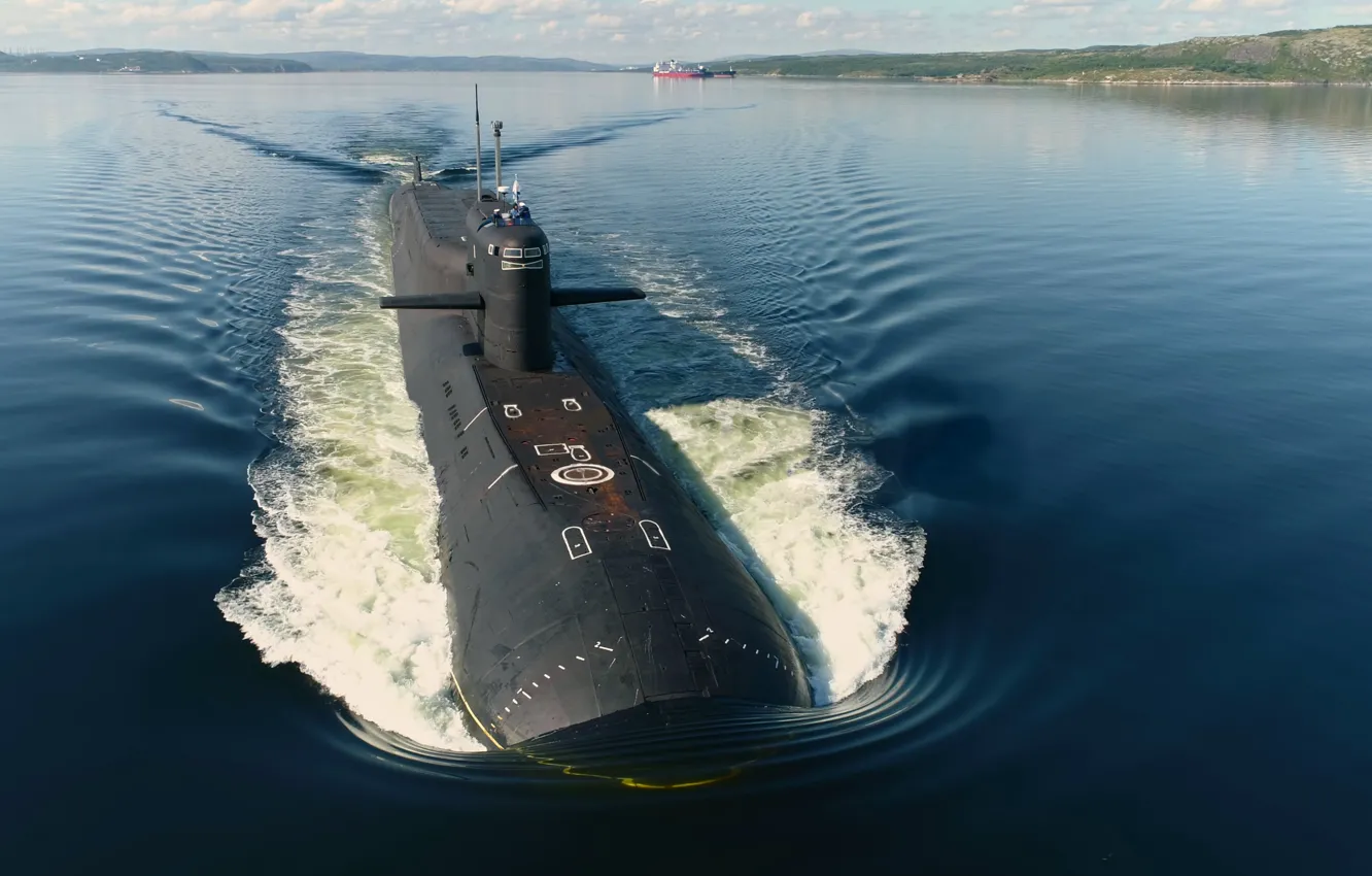 Wallpaper boat, underwater, atomic, Tula, project 667BDRM for mobile ...