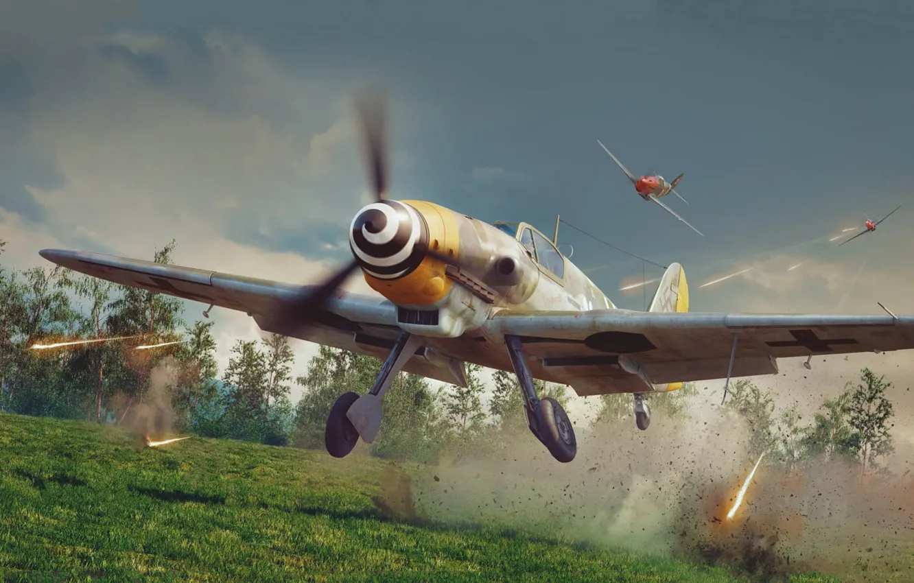 Wallpaper Germany, fighter, the Wehrmacht, Luftwaffe, Messerschmitt Bf ...