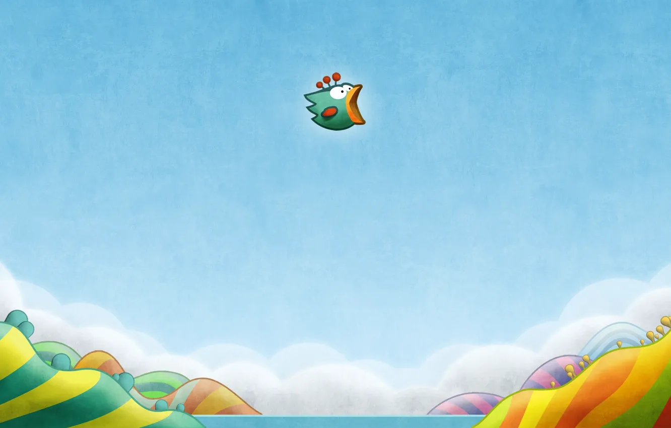 Wallpaper earth, bird, wings, Tiny Wings for mobile and desktop, section игры, resolution ...