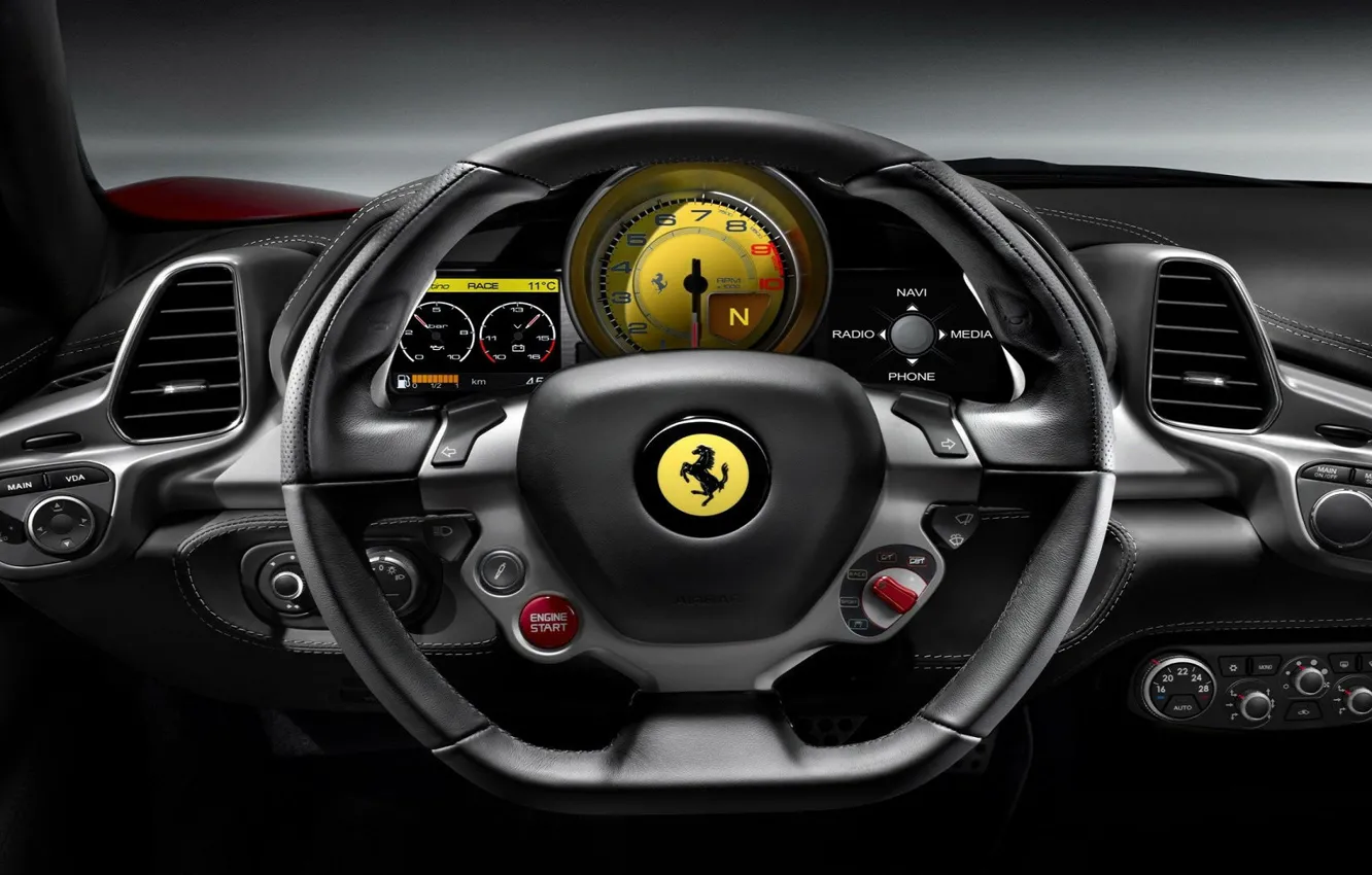Wallpaper car, Ferrari, control, interior, command, dashboard for ...