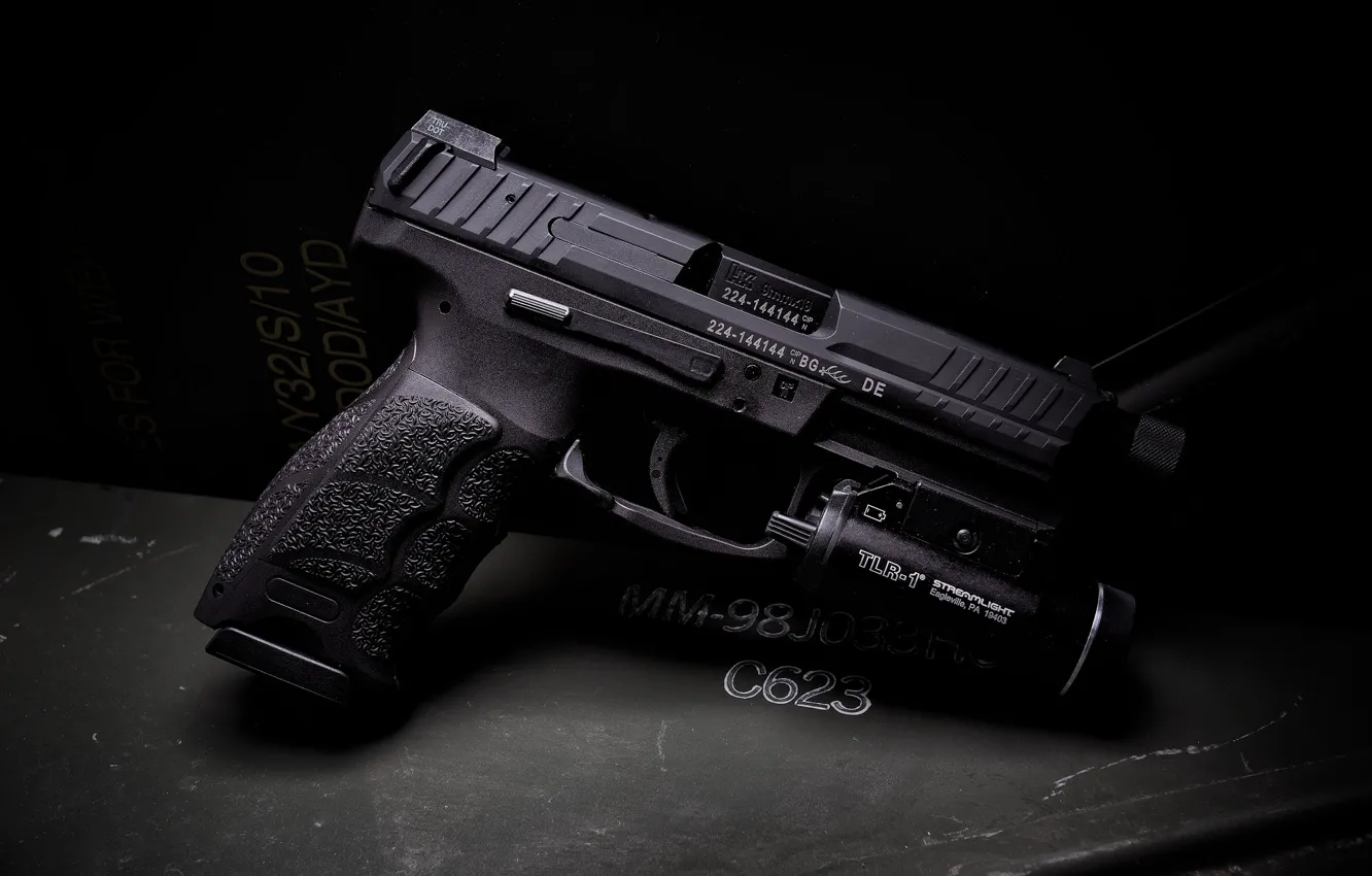 Wallpaper gun, flashlight, Tactical, HK VP9 images for desktop, section ...