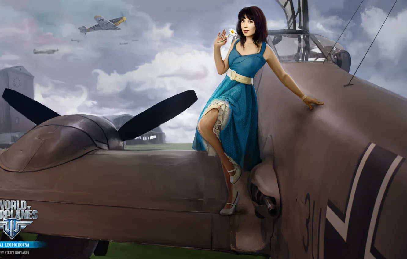 Wallpaper pin up, pin-up, World of Warplanes, Me.410 images for desktop ...
