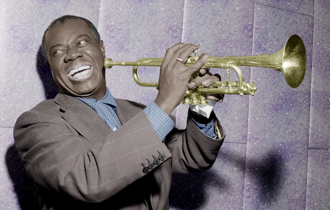 Wallpaper pipe, musician, singer, Louis Armstrong, American jazz ...