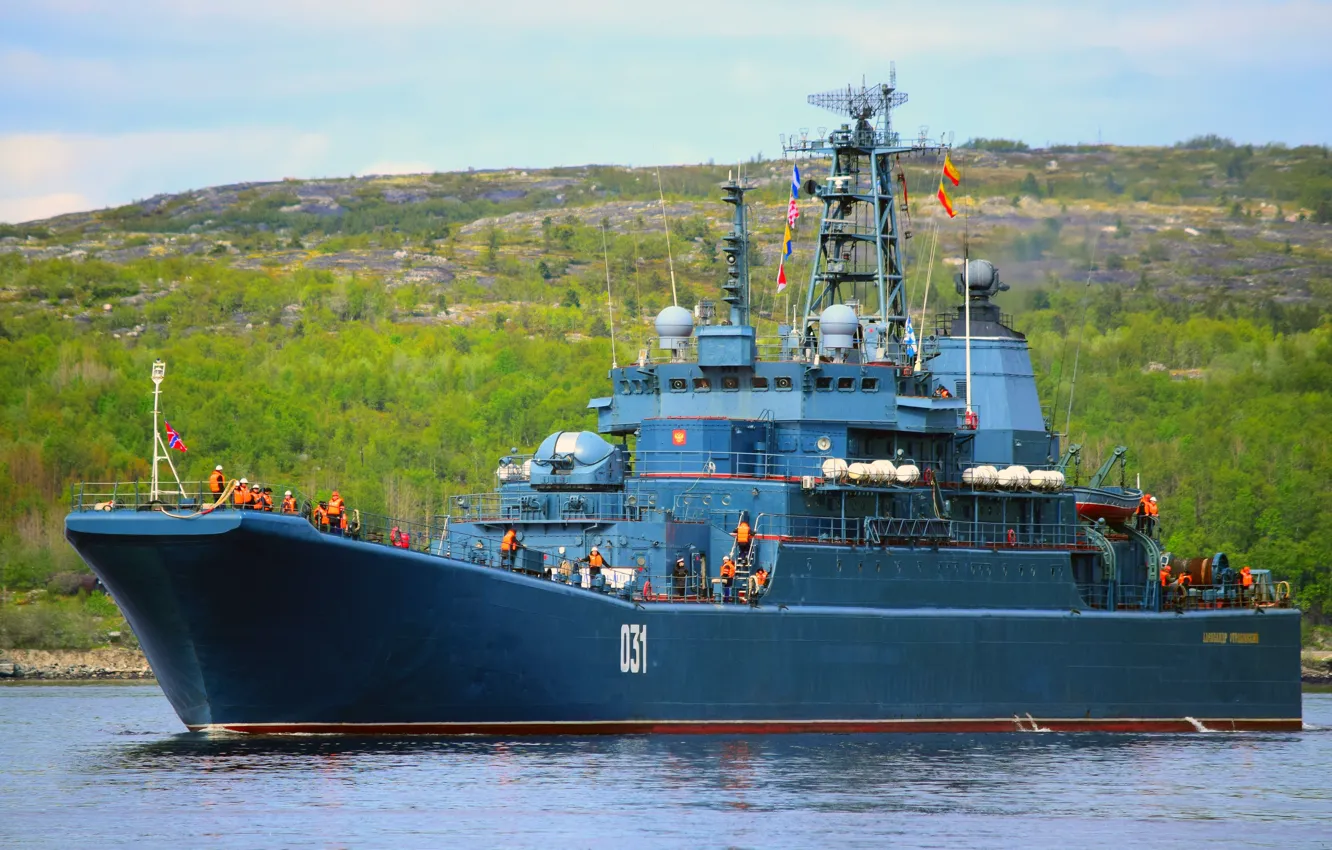 Wallpaper ship, large, Navy, landing, the project 775, Alexander ...