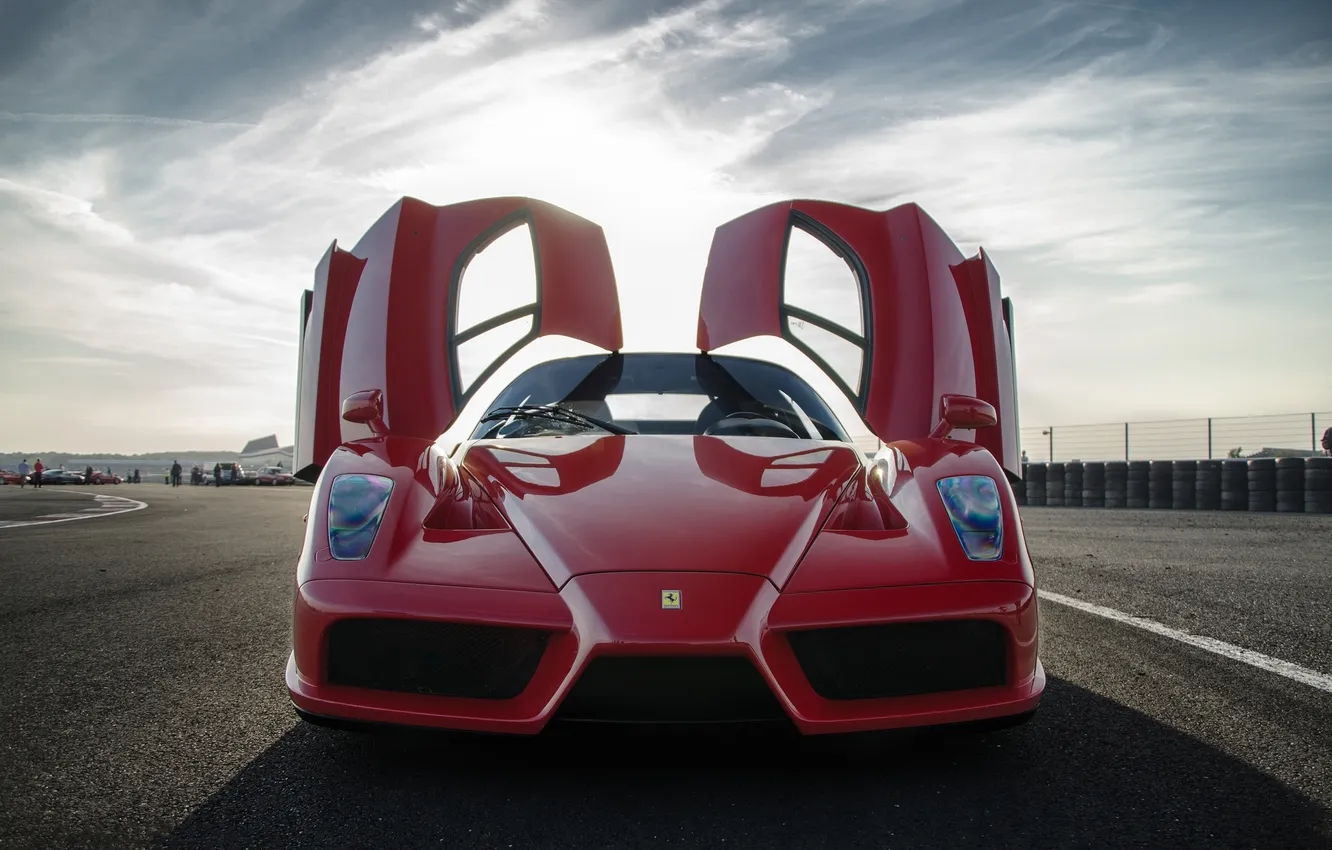 Wallpaper the sky, clouds, red, shadow, Ferrari, red, Ferrari, enzo for ...