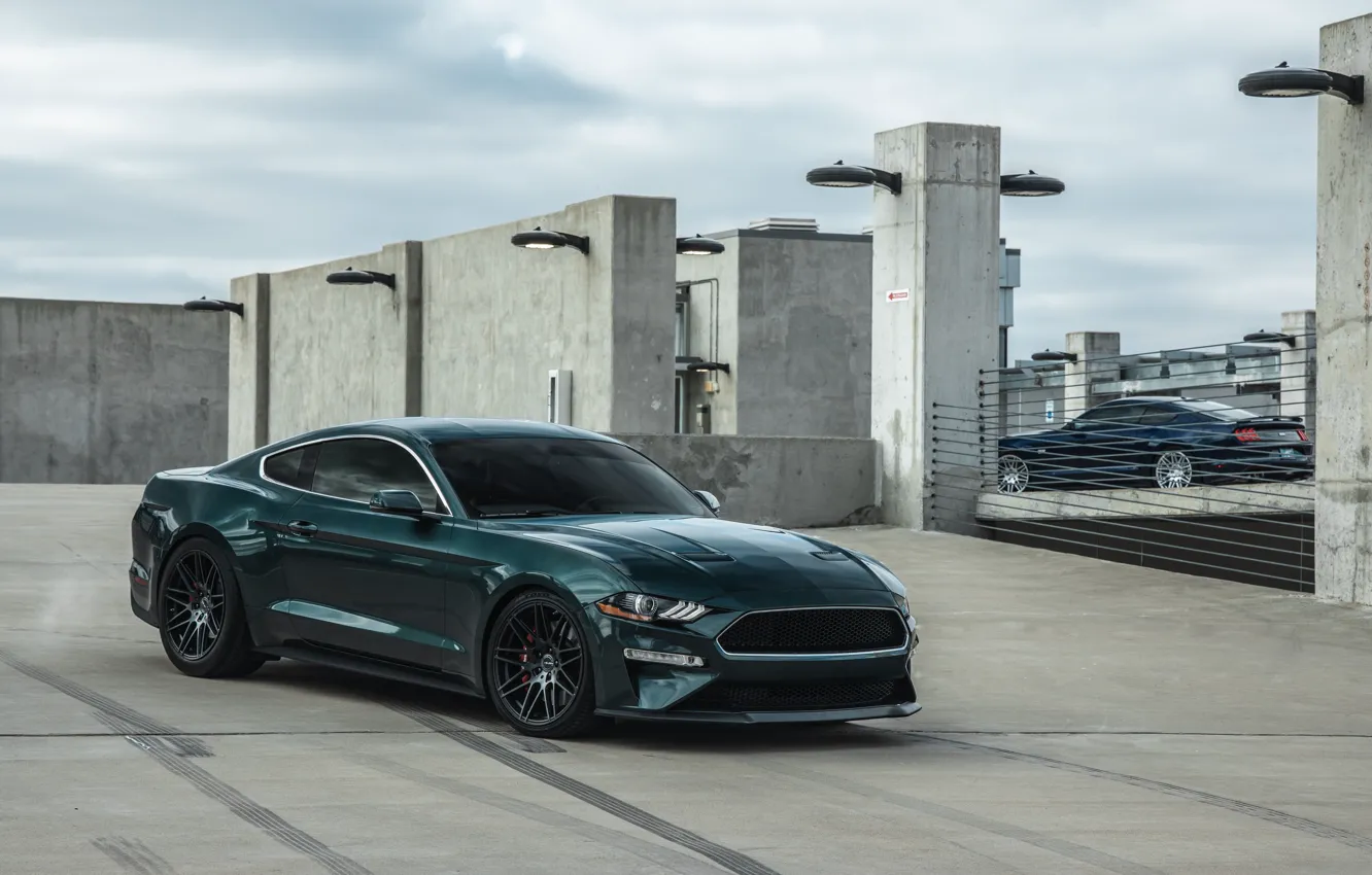 Wallpaper Mustang, Bullitt, Dark green for mobile and desktop, section ...