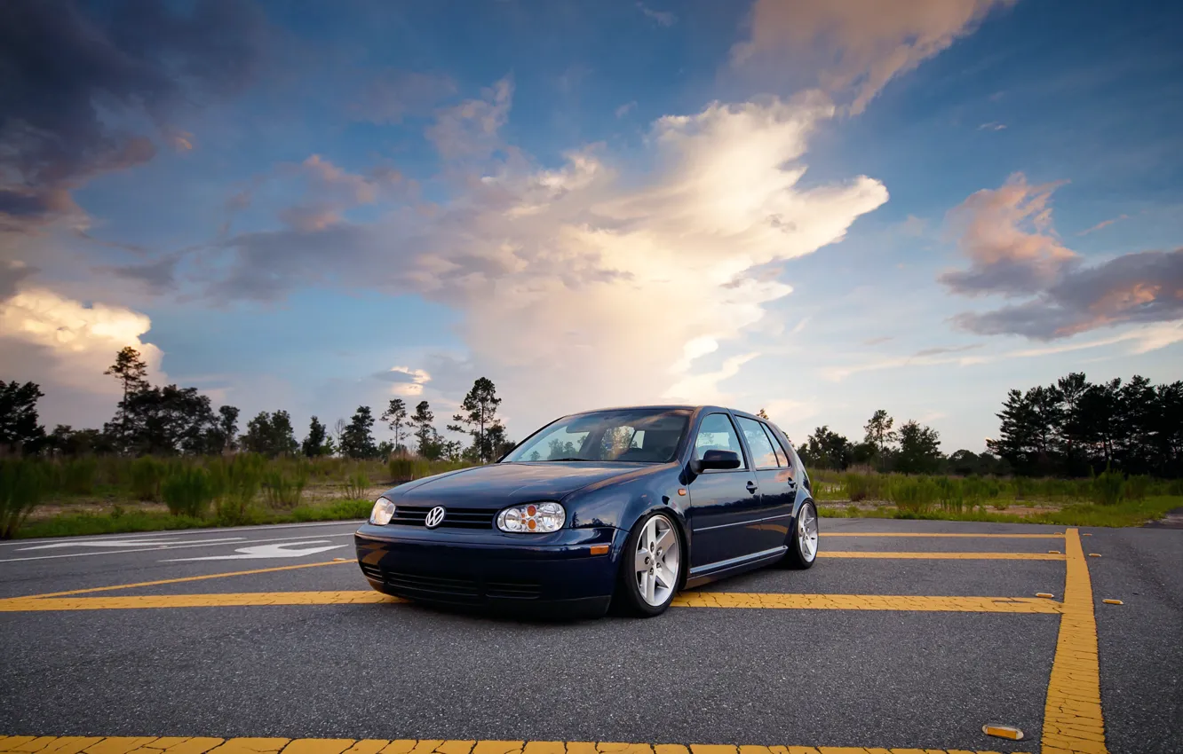 Wallpaper golf, blue, mk4, Volkswagtn images for desktop, section ...