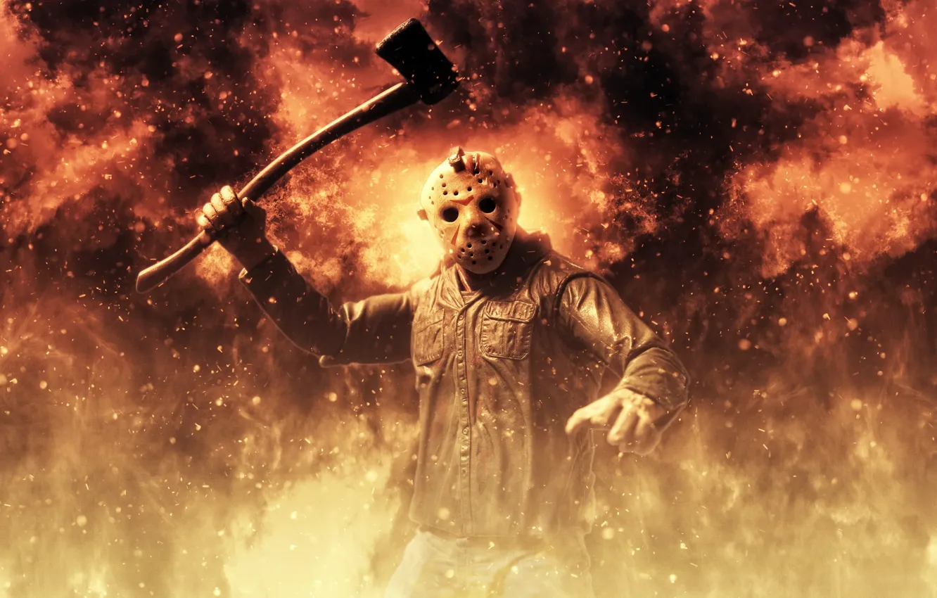 Wallpaper background, toy, mask, Jason, figurine, axe for mobile and ...