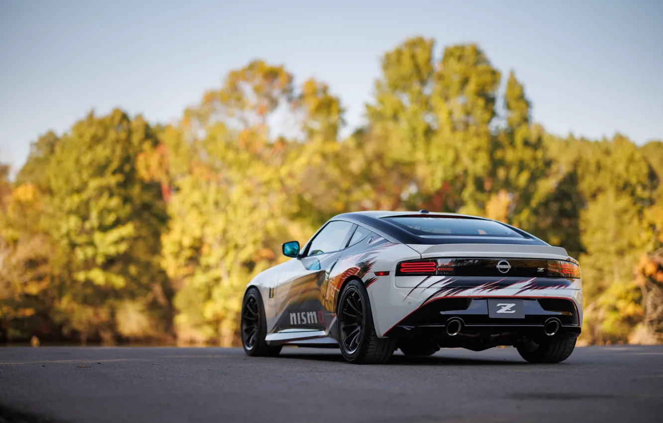 Wallpaper Nissan, forest, road, SEMA, Nismo, Rear, Nissan Z for mobile ...