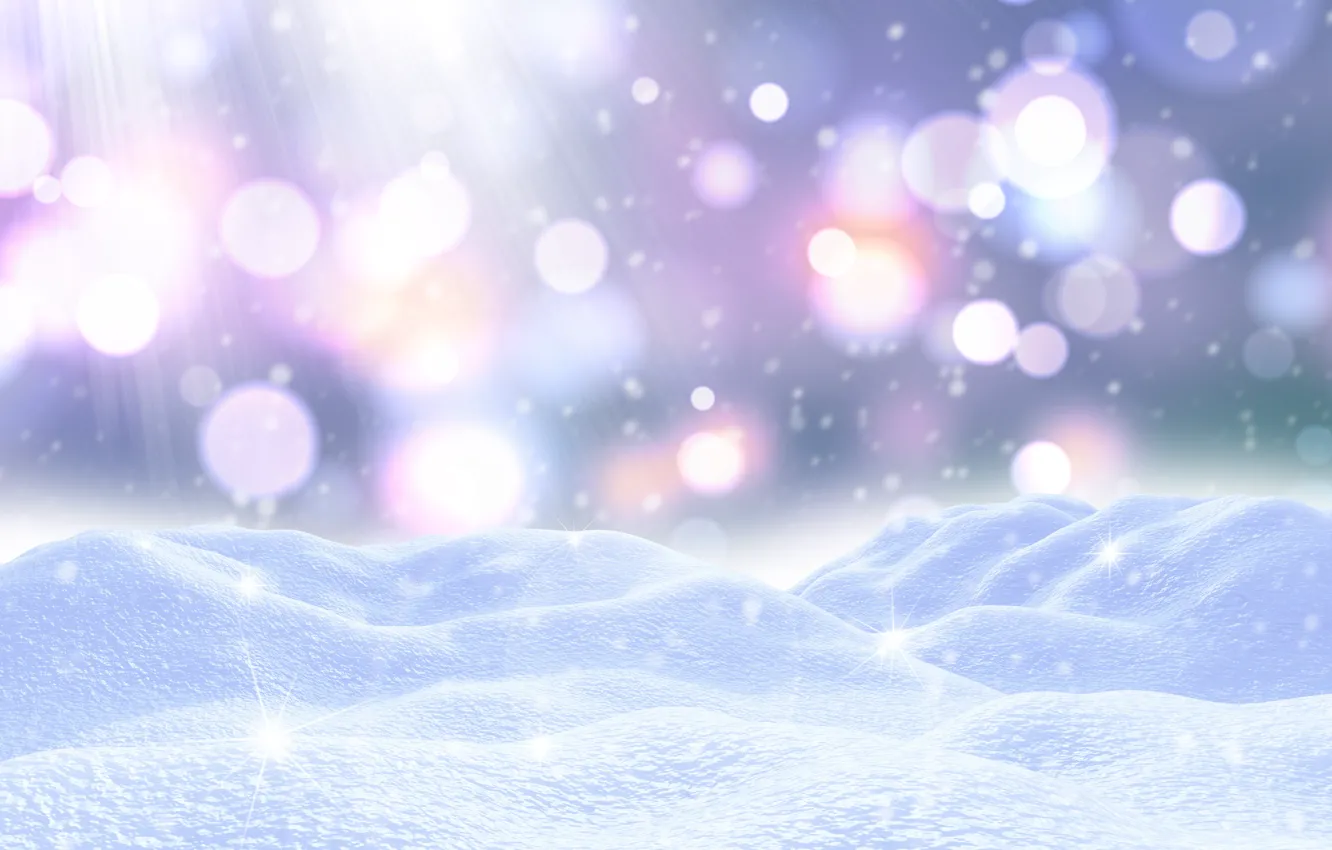 Wallpaper winter, snow, texture, Christmas, New year, bokeh for mobile and desktop, section ...