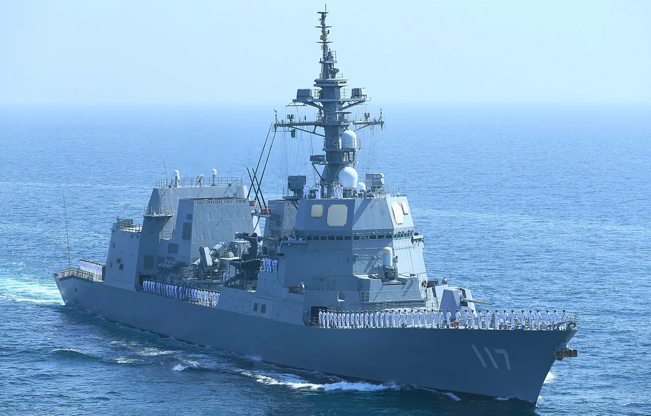 Wallpaper Japan, squadron, destroyer, JS Suzutsuki for mobile and ...